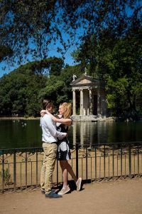 Poolside Wedding Proposal Photography in Rome Italy