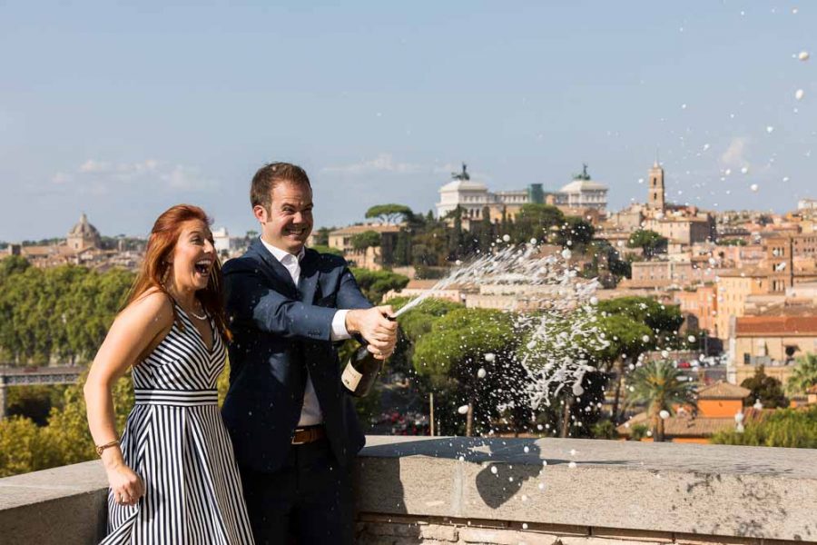 Just Engaged | Colosseum Proposal | Rome Surprise Photography Service