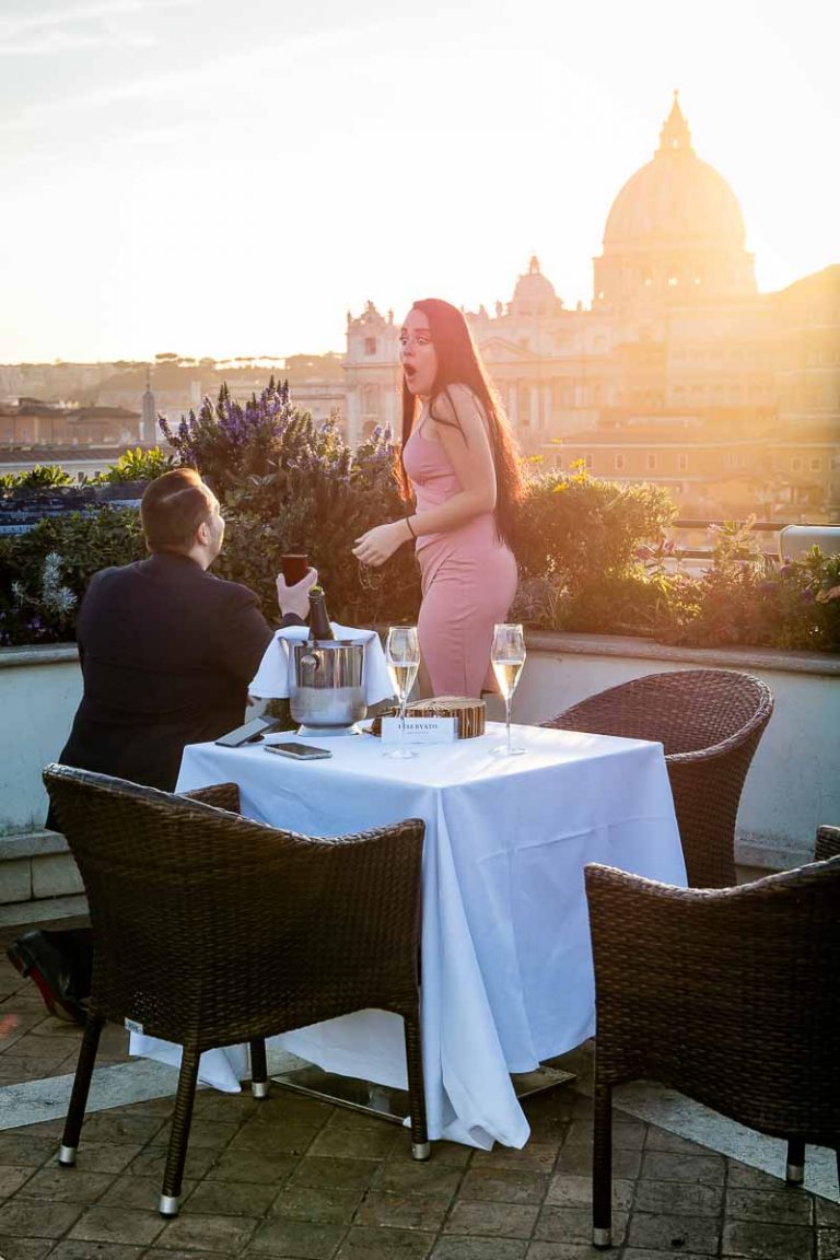 The Perfect and Magical Surprise Proposal Photographed in Rome Italy