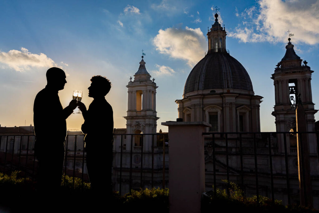 Rome Terrace Proposal Photography in Rome