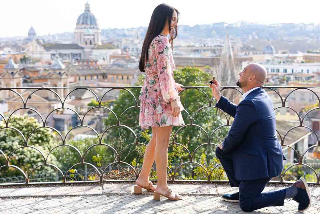 Surprise Engagement Photo Shoot in Rome