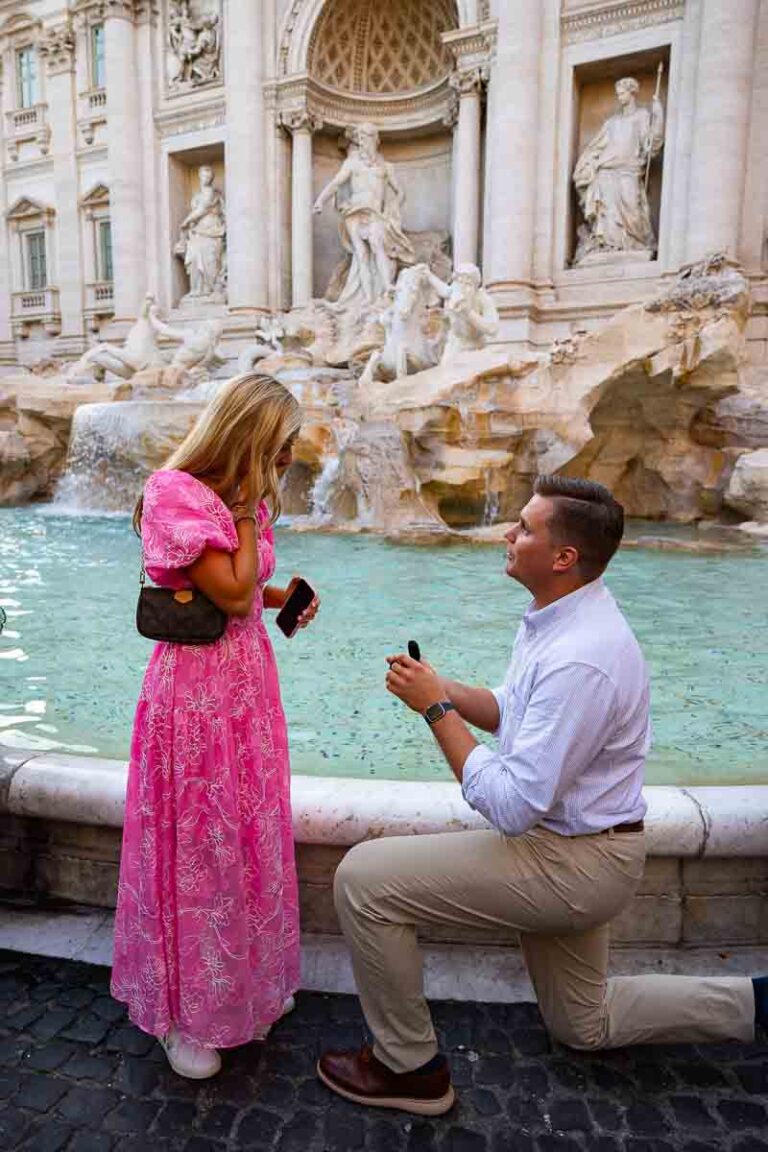 Proposal in Rome photoshoot